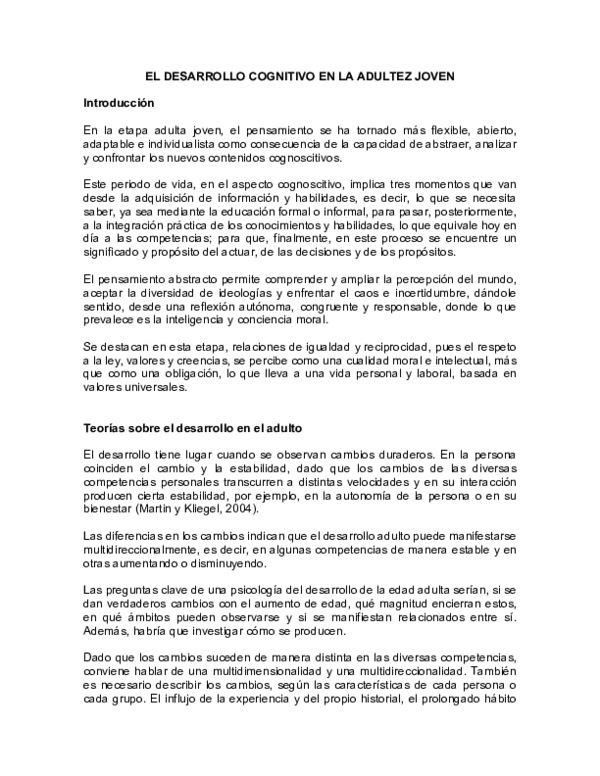 (PDF) .2 Desarrollo cognitivo en la Adultez Joven