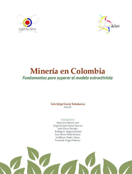 (PDF) Minería en Colombia. Fundamentos para superar el modelo extractivista
