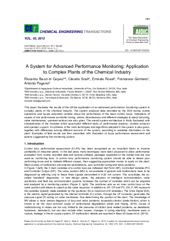 (PDF) A System for Advanced Performance Monitoring: Application to ...