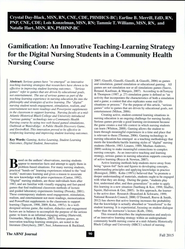 (PDF) Gamification: An Innovative Teaching-Learning Strategy for the ...