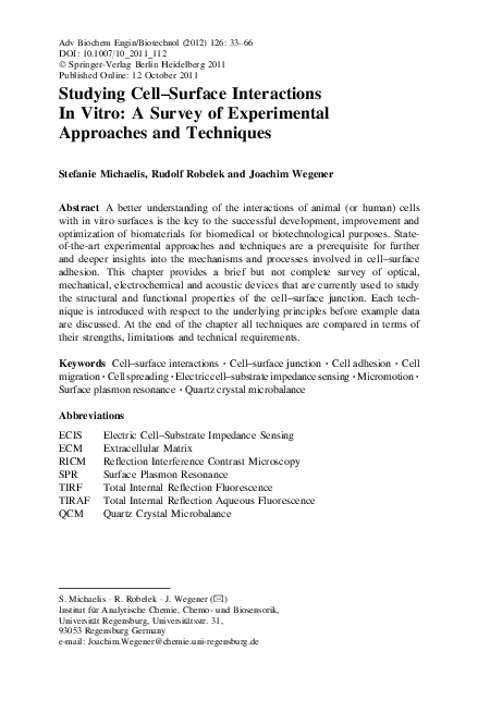(PDF) RICM Reflection Interference Contrast Microscopy
