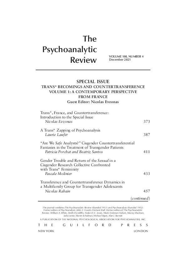 (PDF) Evzonas, N. (ed). Trans* Becomings and Countertransference vol. 1 ...