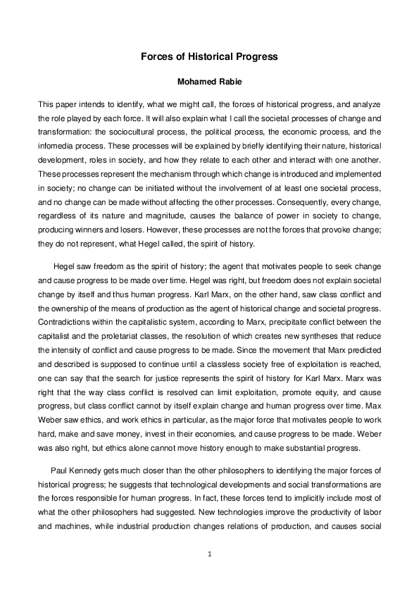 (PDF) Forces of Historical Progress
