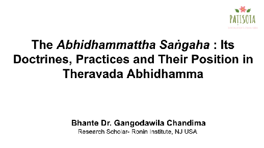 (PDF) (Updated) The Abhidhammattha Saṅgaha : Its Doctrines, Practices ...