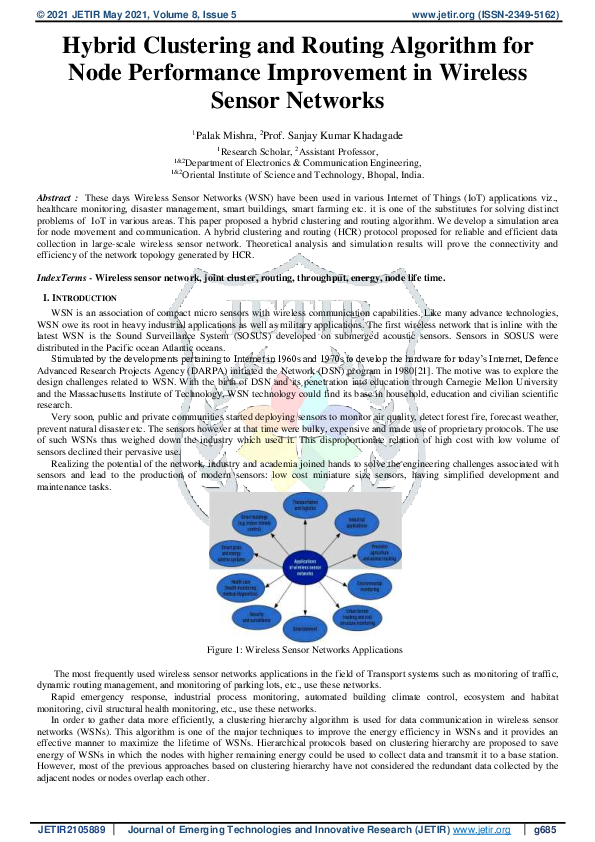 (PDF) Hybrid Clustering and Routing Algorithm for Node Performance ...