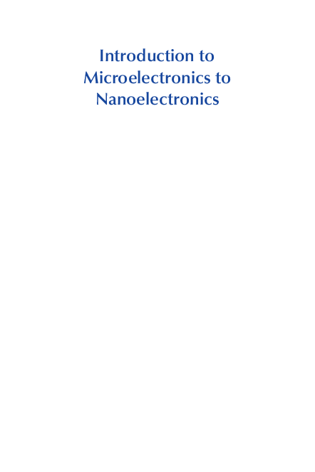 (PDF) Introduction to Microelectronics to Nanoelectronics