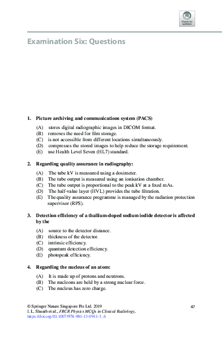 (PDF) Examination Six: Questions