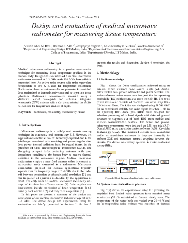 (PDF) Design and evaluation of medical microwave radiometer for ...