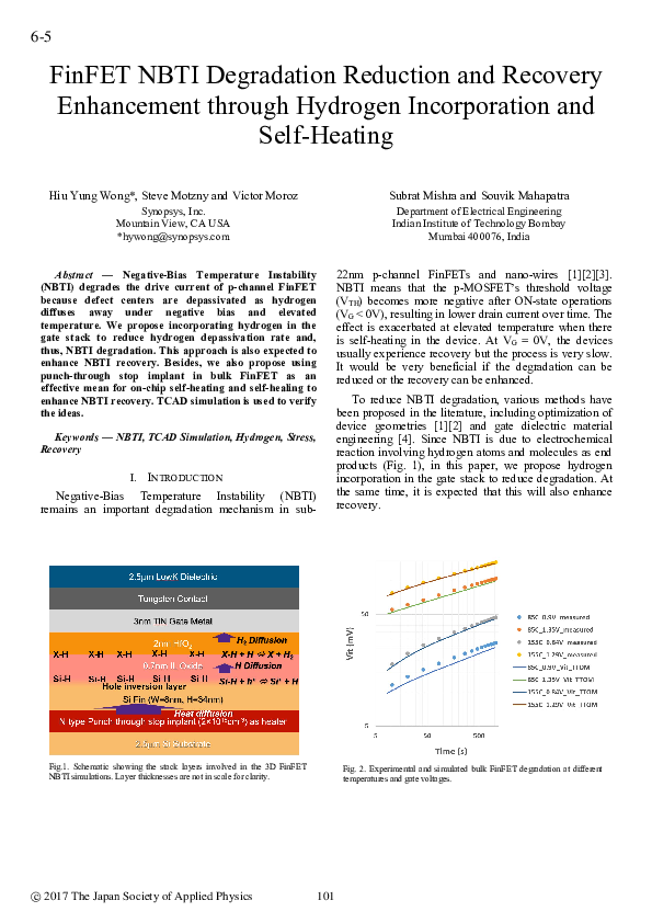 (PDF) FinFET NBTI degradation reduction and recovery enhancement ...