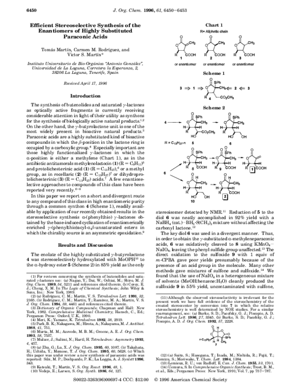 (PDF) Efficient Stereoselective Synthesis of the Enantiomers of Highly ...