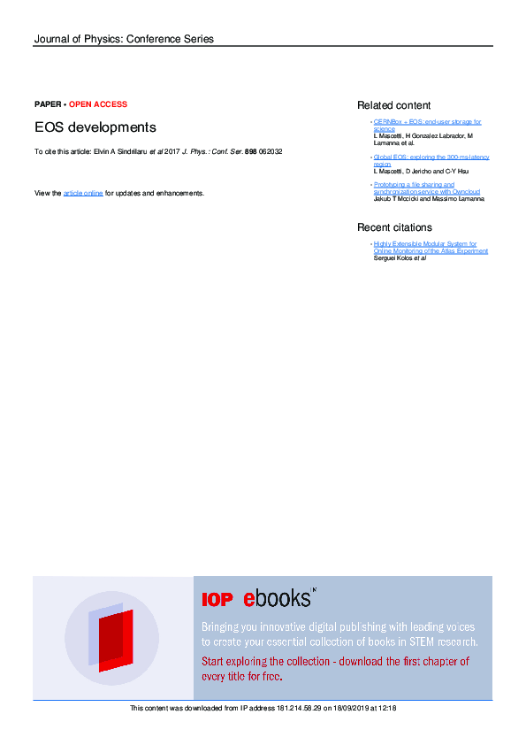 (PDF) EOS developments | Andreas Peters - Academia.edu