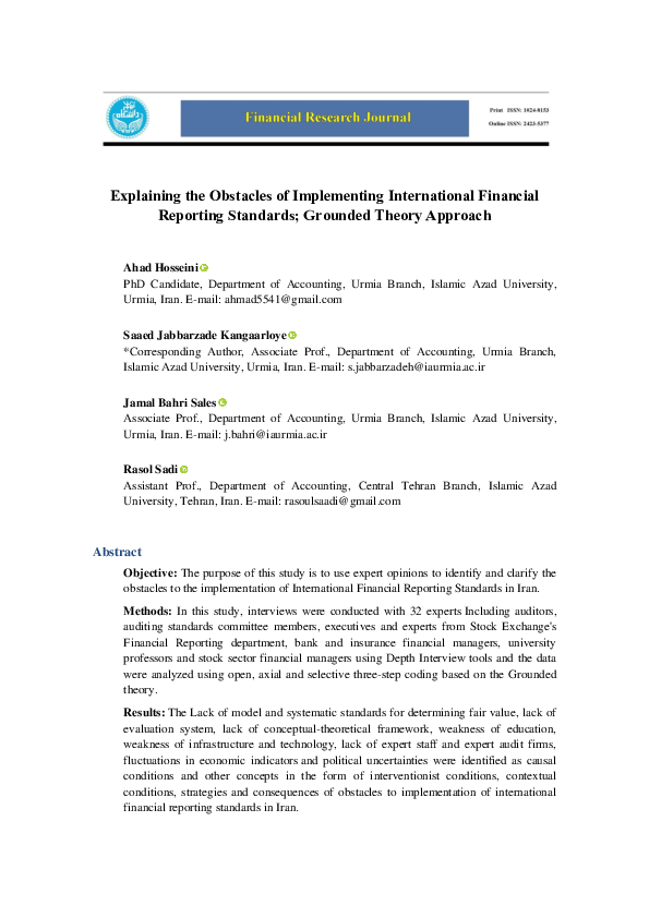 (PDF) Explaining the Obstacles of Implementing International Financial ...