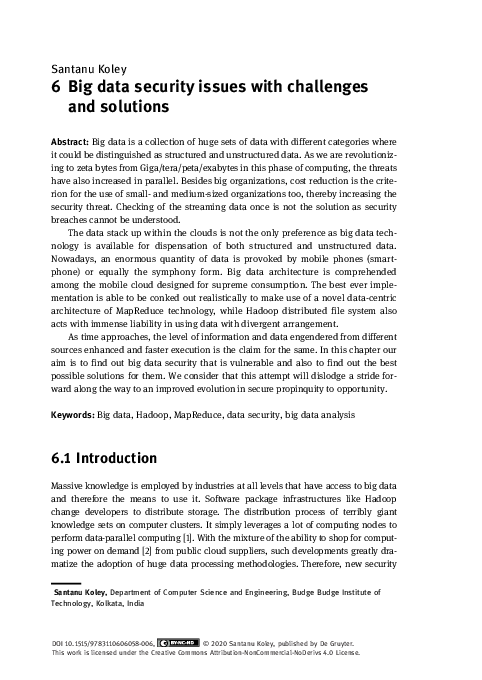 (PDF) 6. Big data security issues with challenges and solutions