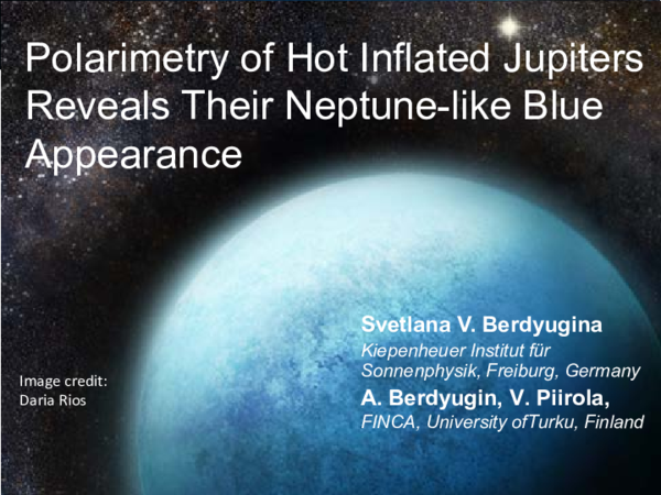 (PDF) Polarimetry of Hot Inflated Jupiters Reveals Their Neptune-like ...