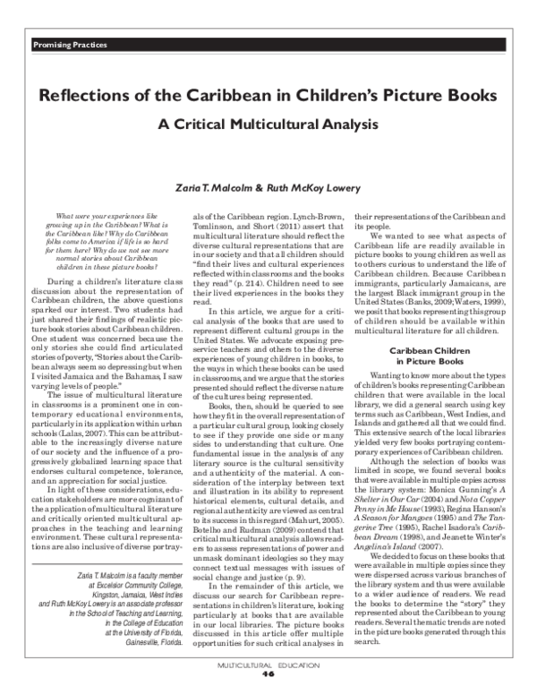 (PDF) Reflections of the Caribbean in Children's Picture Books: A ...