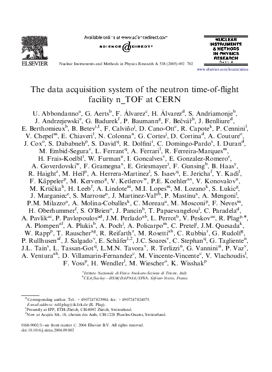 (PDF) The data acquisition system of the neutron time-of-flight ...