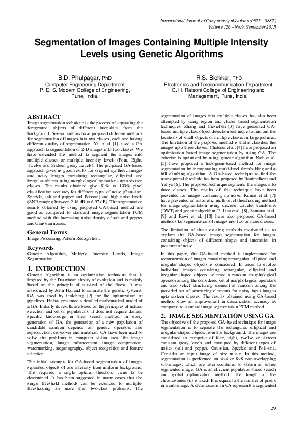 (PDF) Multi-Class Image Segmentation with Genetic Algorithms