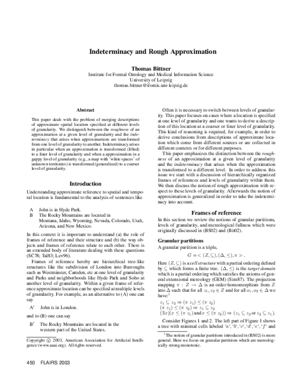 (PDF) Indeterminacy and Rough Approximation