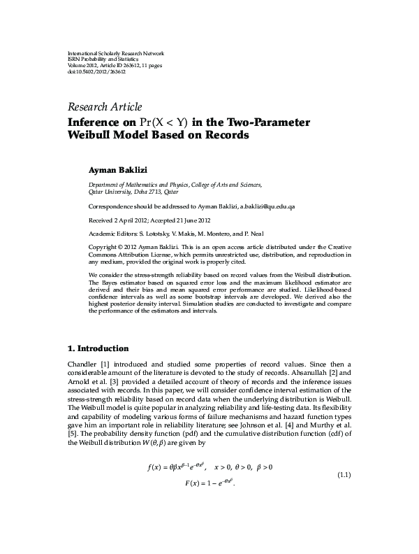 (PDF) Inference on Pr(𝑋