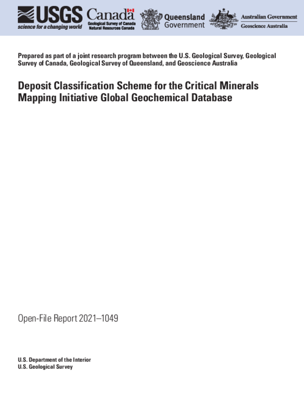 (PDF) Deposit classification scheme for the Critical Minerals Mapping ...