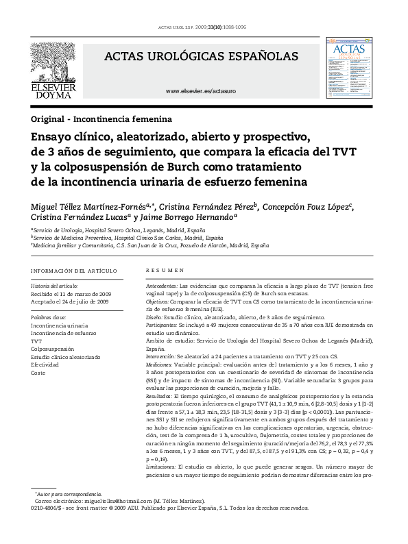 (PDF) Ensayo clínico, aleatorizado, abierto y prospectivo, de 3 años de ...