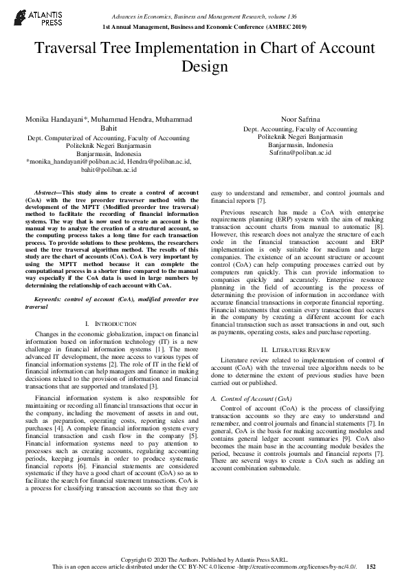 (PDF) Traversal Tree Implementation in Chart of Account Design