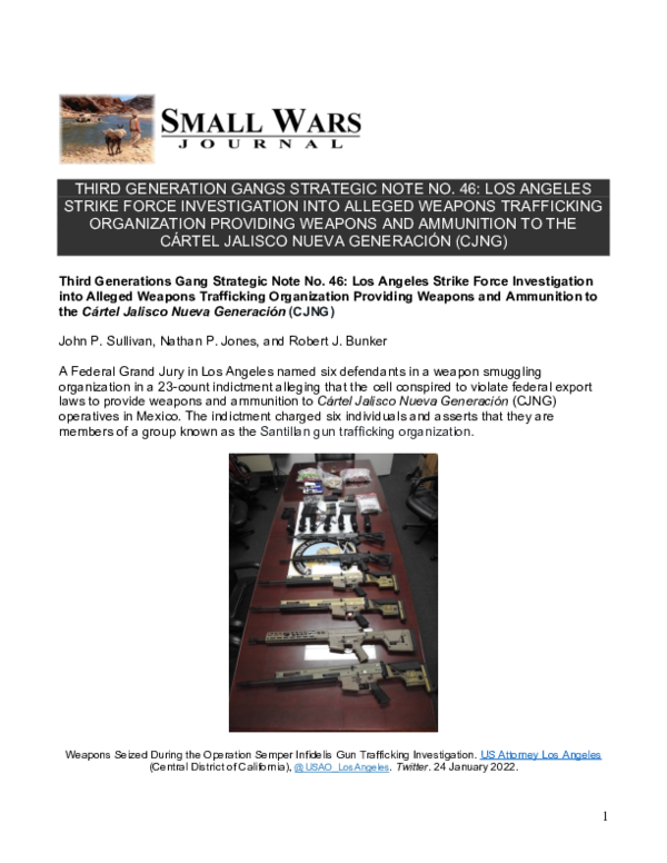 (PDF) Third Generation Gang Strategic Note No. 46: Los Angeles Strike ...