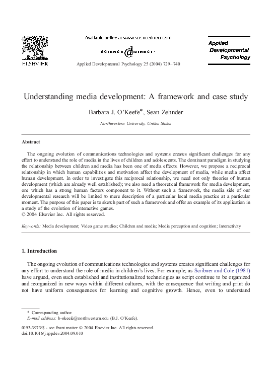 (PDF) Understanding media development: A framework and case study