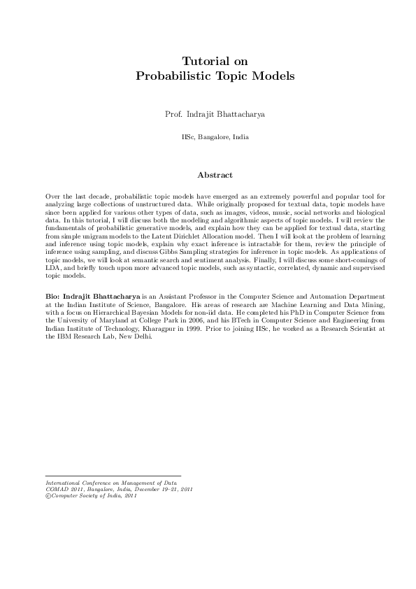 (PDF) Probabilistic Topic Models