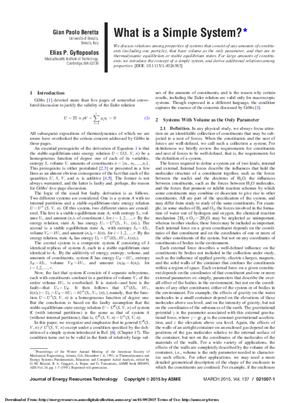 (PDF) What is a Simple System?*