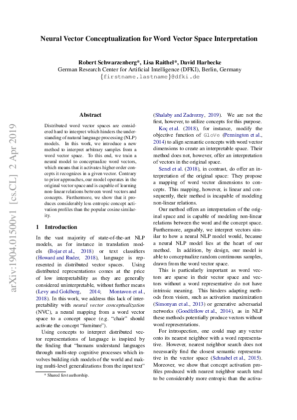 (PDF) Neural Vector Conceptualization for Word Vector Space Interpretation