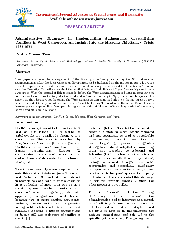 (PDF) Administrative Obduracy in Implementing Judgements Crystallising ...