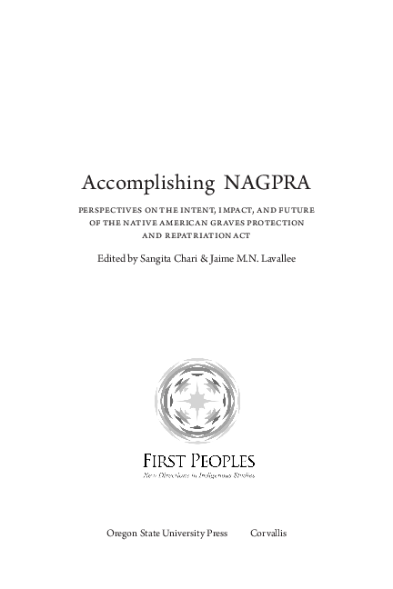 (PDF) Accomplishing NAGPRA: Perspectives on the Intent, Impact, and ...