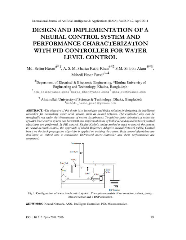 (PDF) Neural Control System and Performance Characterization with Pid ...