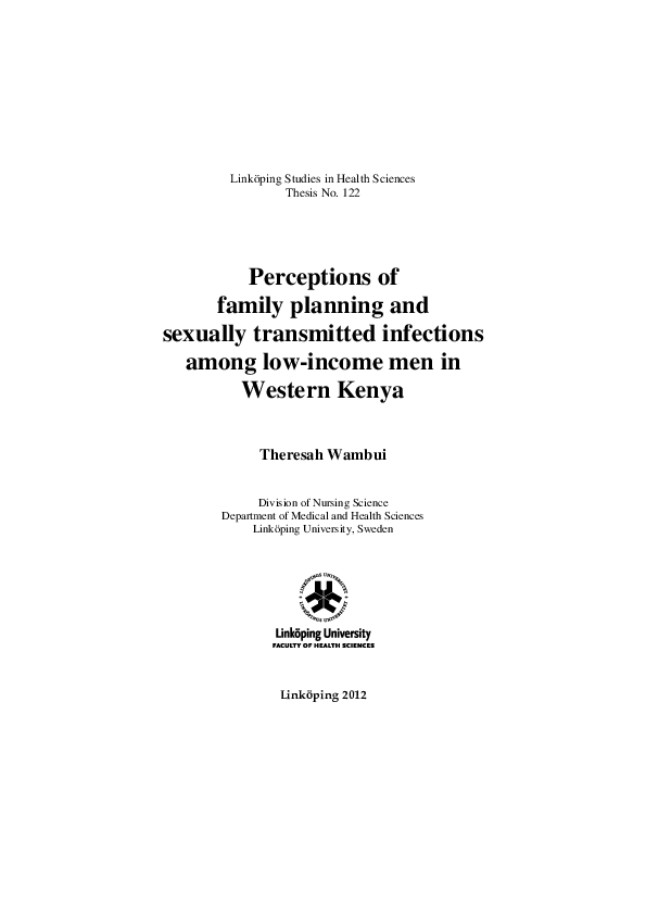 (PDF) Perceptions of family planning and sexually transmitted ...