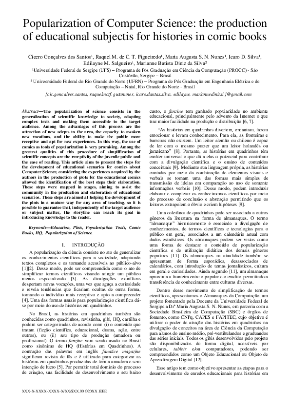(PDF) Popularization of Computer Science: The Production of Educational ...