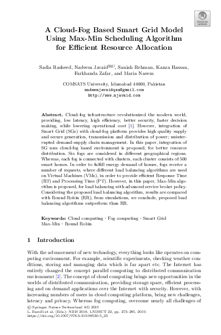 (PDF) A Cloud-Fog Based Smart Grid Model Using Max-Min Scheduling ... (PDF) A Cloud-Fog Based Smart Grid Model Using Max-Min Scheduling ...