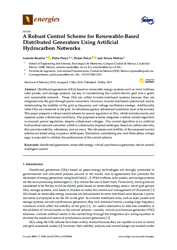 (PDF) A Robust Control Scheme for Renewable-Based Distributed ...