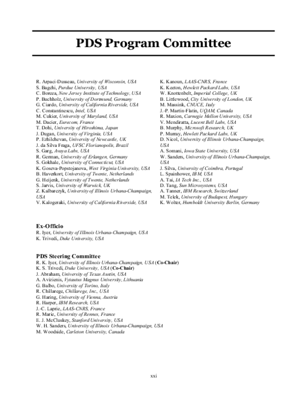 (PDF) PDS Program Committee