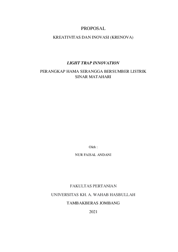 (PDF) Proposal krenova Kabupaten Jombang 2021