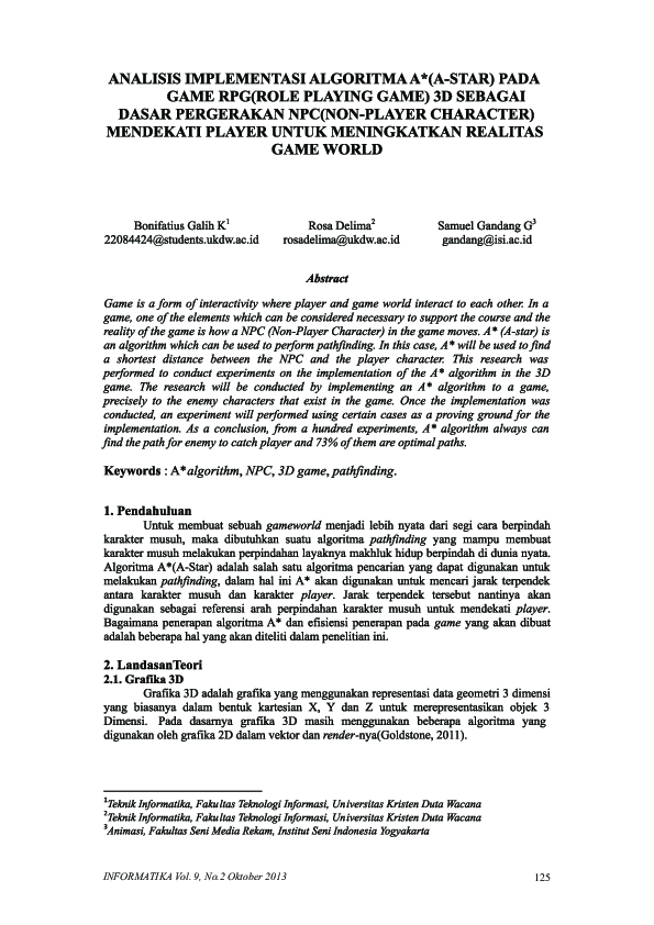 (PDF) Analisis Implementasi Algoritma A* (A-Star) Pada Game RPG (Role Playing Game) 3D Sebagai ...