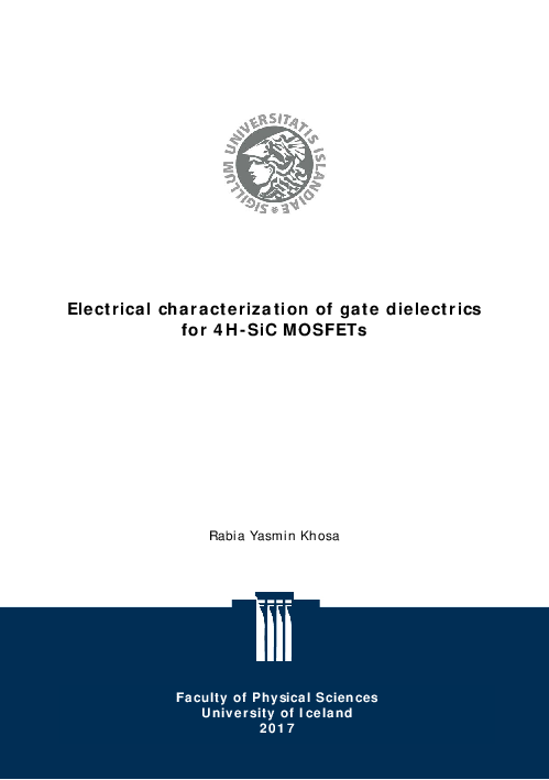 (PDF) Electrical characterization of gate dielectrics for 4H-SiC MOSFETs | Rabia Khosa ...