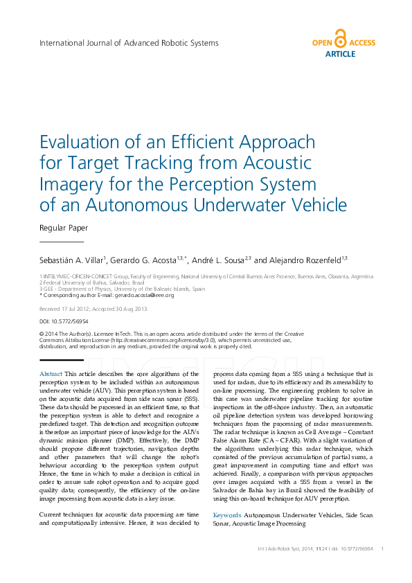 (PDF) Evaluation of an Efficient Approach for Target Tracking from ...