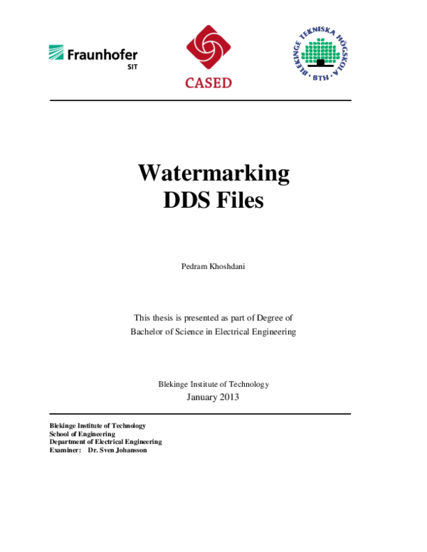 (PDF) Watermarking DDS Files