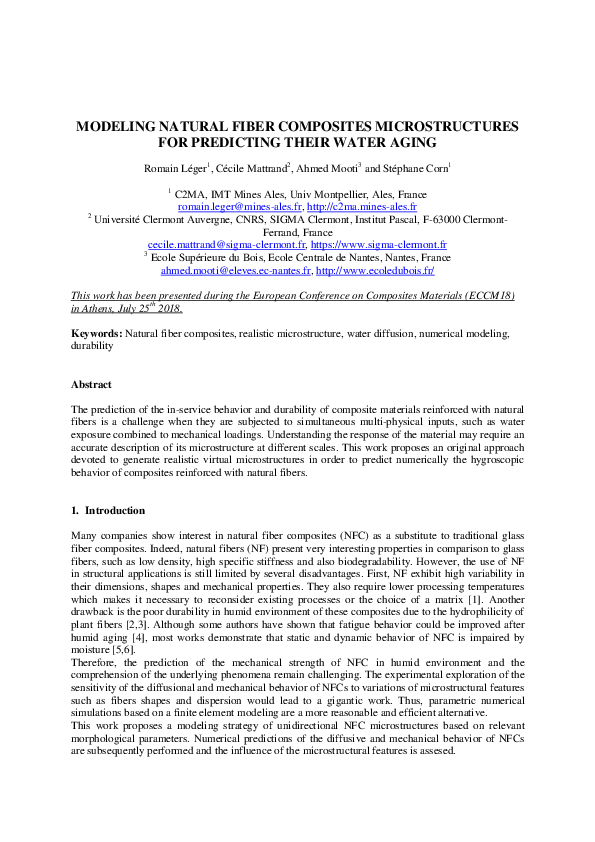 (PDF) Modeling Natural Fiber Composites Microstructures for Predicting ...