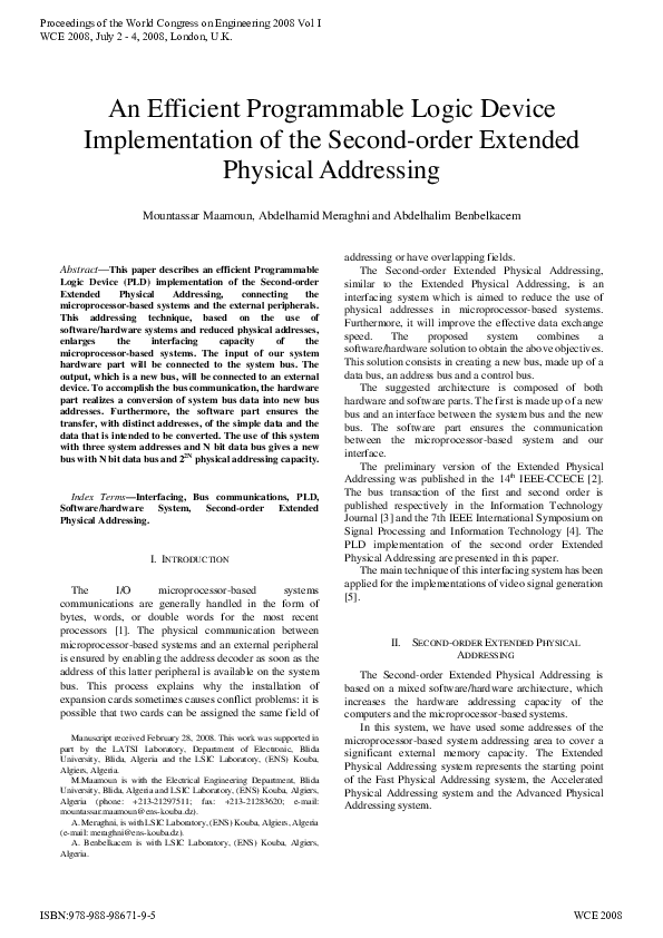 (PDF) An Efficient Programmable Logic Device Implementation of the ...