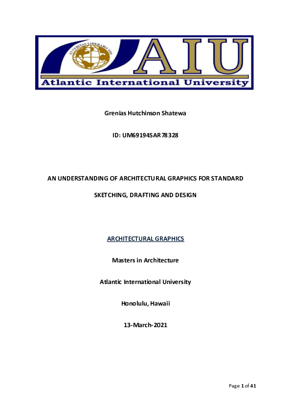 (PDF) ARCHITECTURAL GRAPHICS