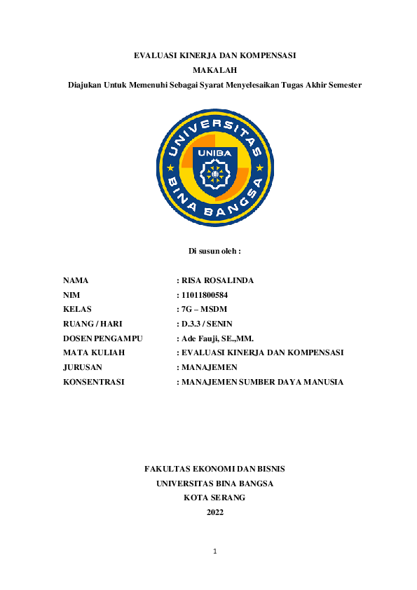(PDF) UAS RISA Makalah Framework