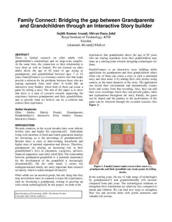 (PDF) Family Connect : Bridging the gap between Grandparents and ...