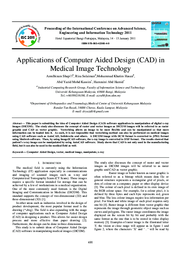 (PDF) Applications of Computer Aided Design (CAD) in Medical Image ...